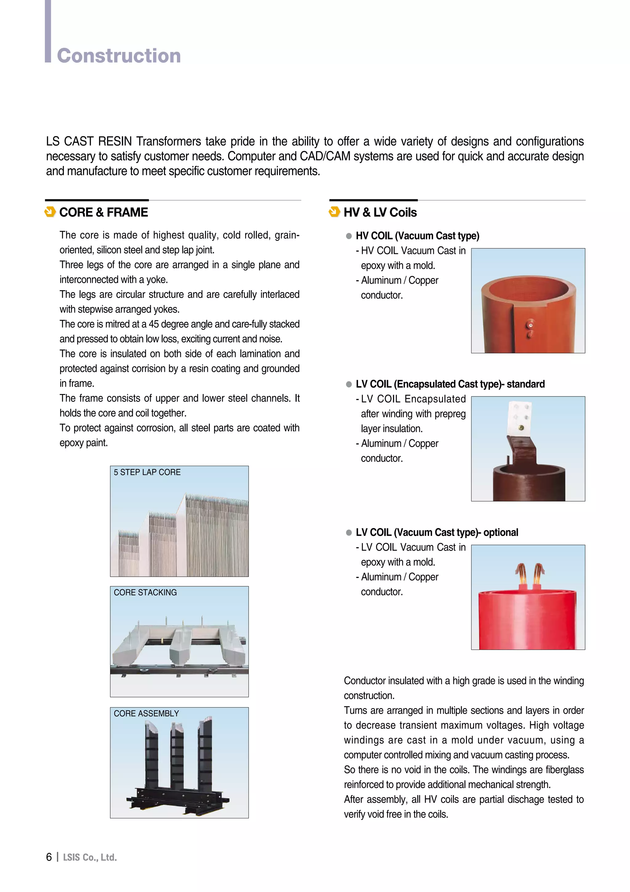 LS Cast Resin Transformer Catalogue | PDF