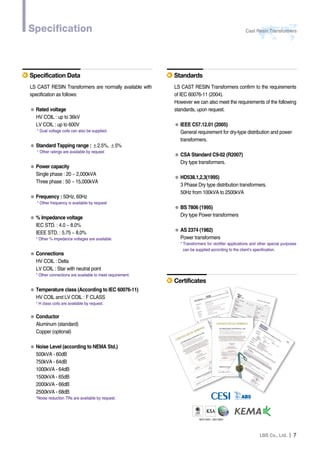 LS Cast Resin Transformer Catalogue | PDF