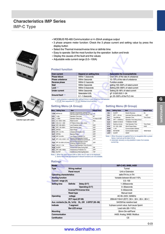 Ls catalog thiet bi dien g empr-dmpr | PDF