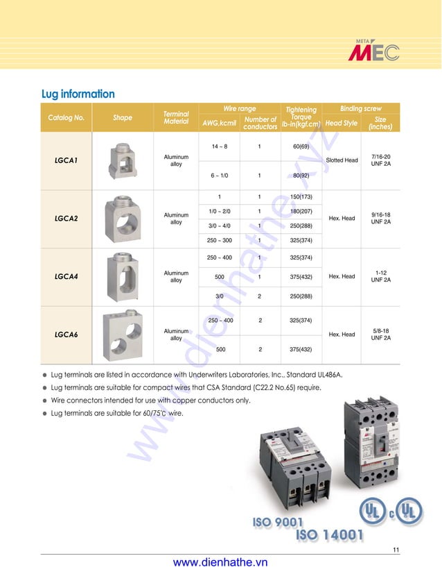 Ls catalog thiet bi dien ul mccb | PDF