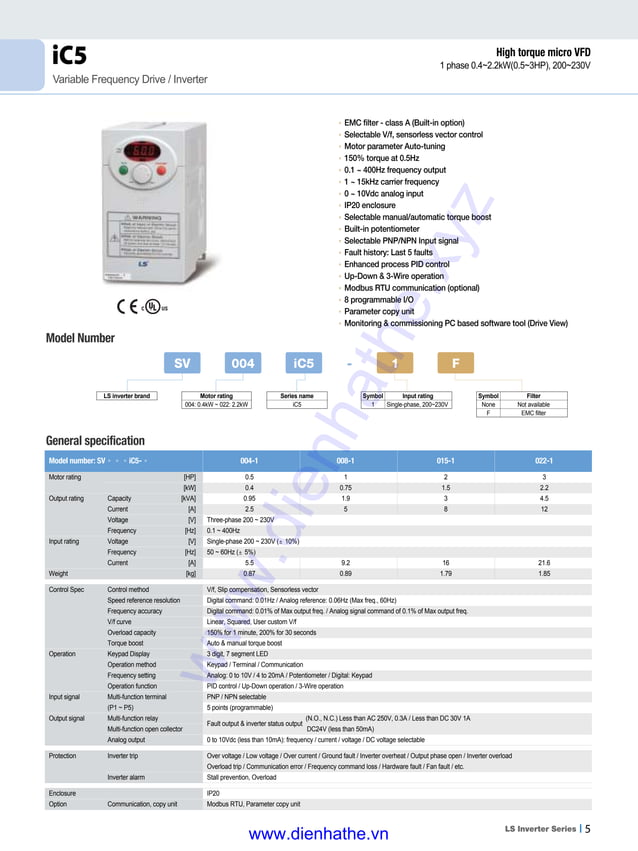 Ls catalog thiet bi tu dong inverter e_1010 | PDF