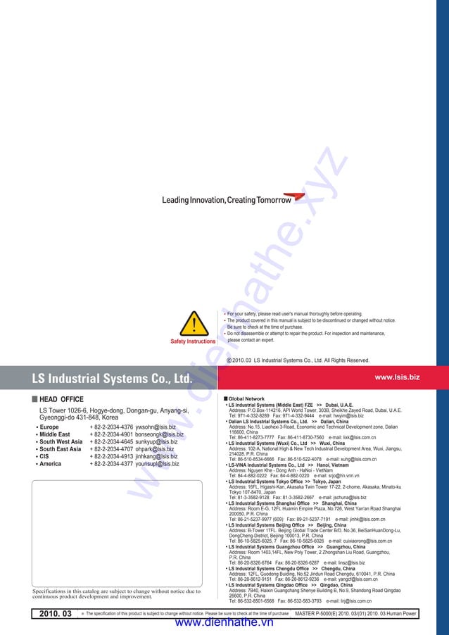 Ls catalog thiet bi tu dong master p 5000-e | PDF