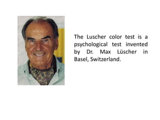 Lüscher color test | PPTX