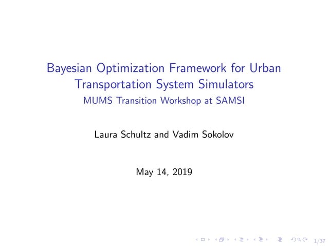 MUMS: Transition & SPUQ Workshop - Practical Bayesian Optimization for ...