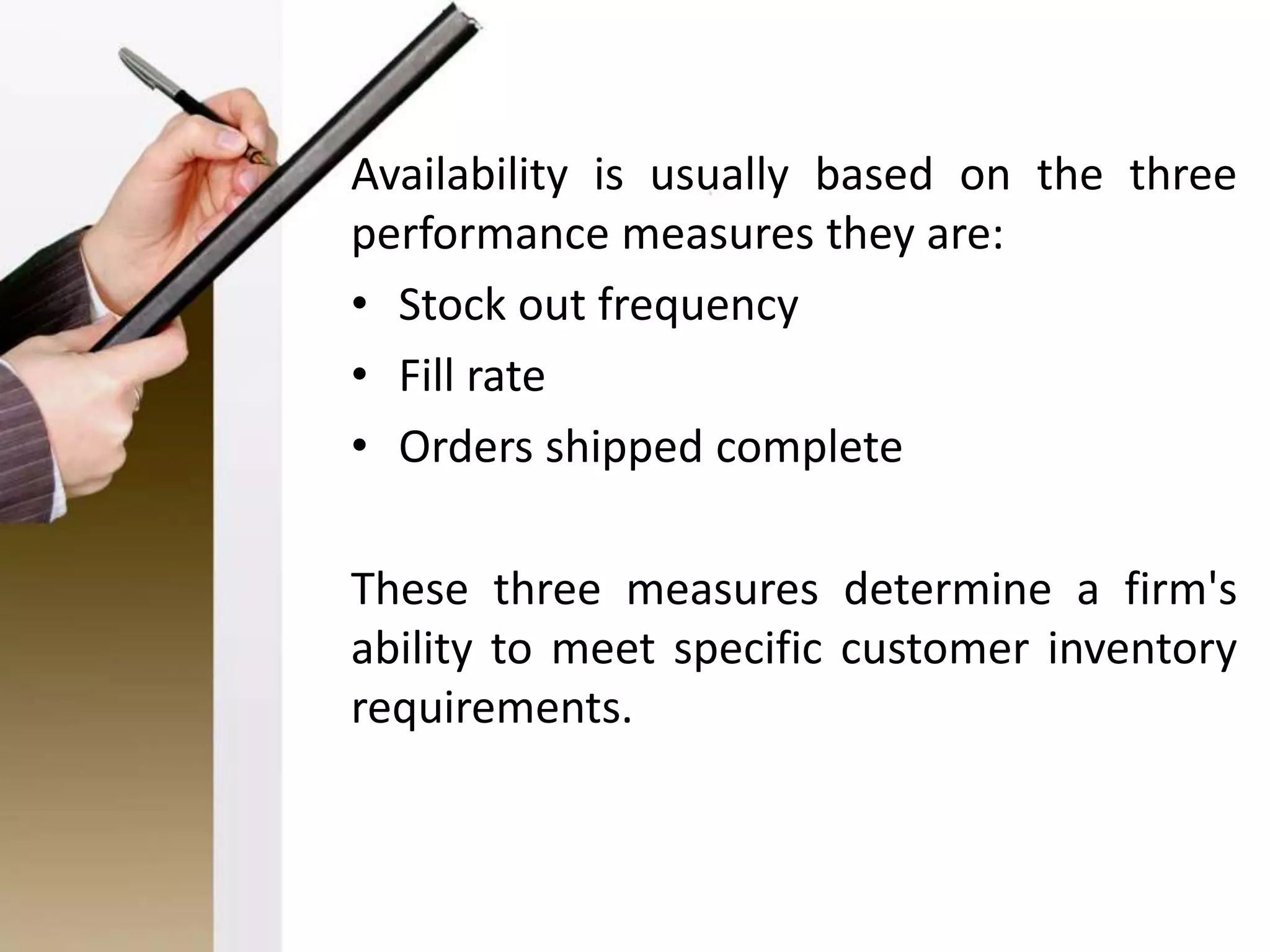 Basic service capability, logistics and supply chain management | PPTX