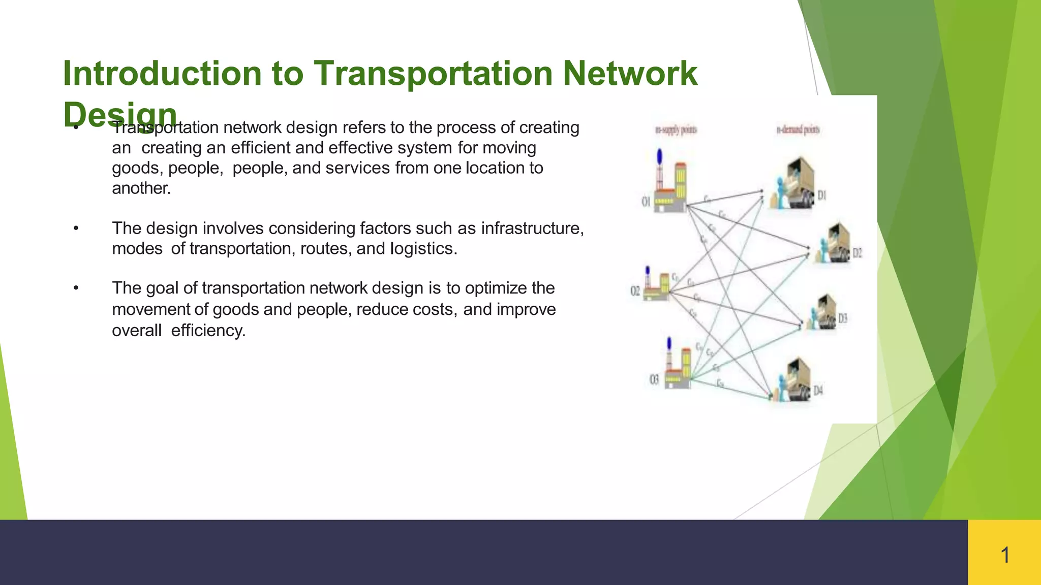 TRANSPORTATION NETWORK DESIGN | PPTX