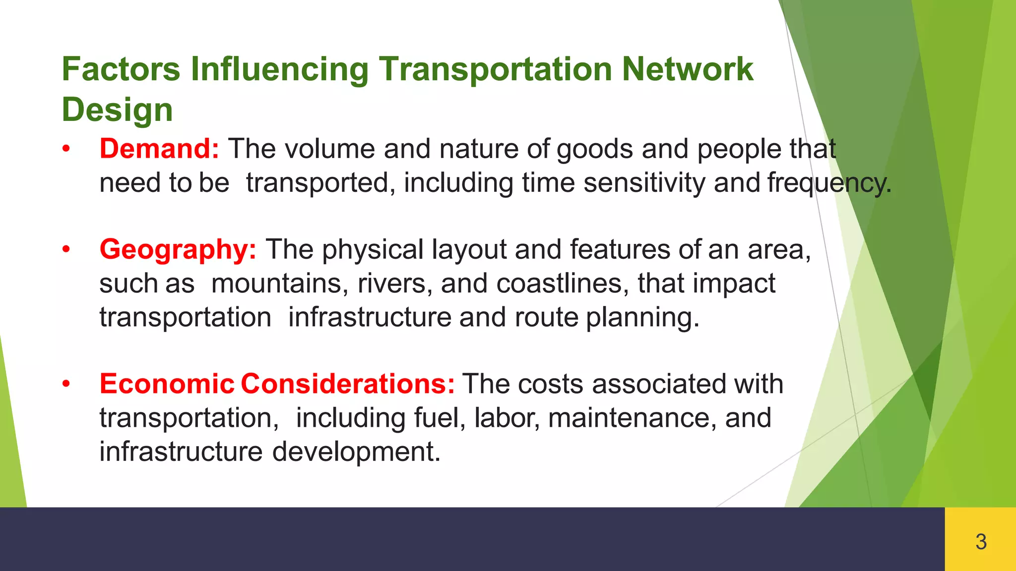 TRANSPORTATION NETWORK DESIGN | PPTX