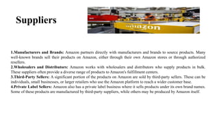 Logistics and suppy chain management of amazon | PPTX