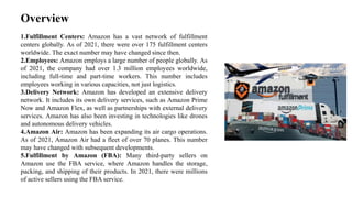 Logistics and suppy chain management of amazon | PPTX