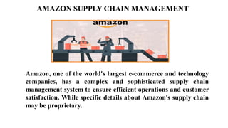 Logistics and suppy chain management of amazon | PPTX