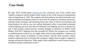 Logistics and suppy chain management of amazon | PPTX