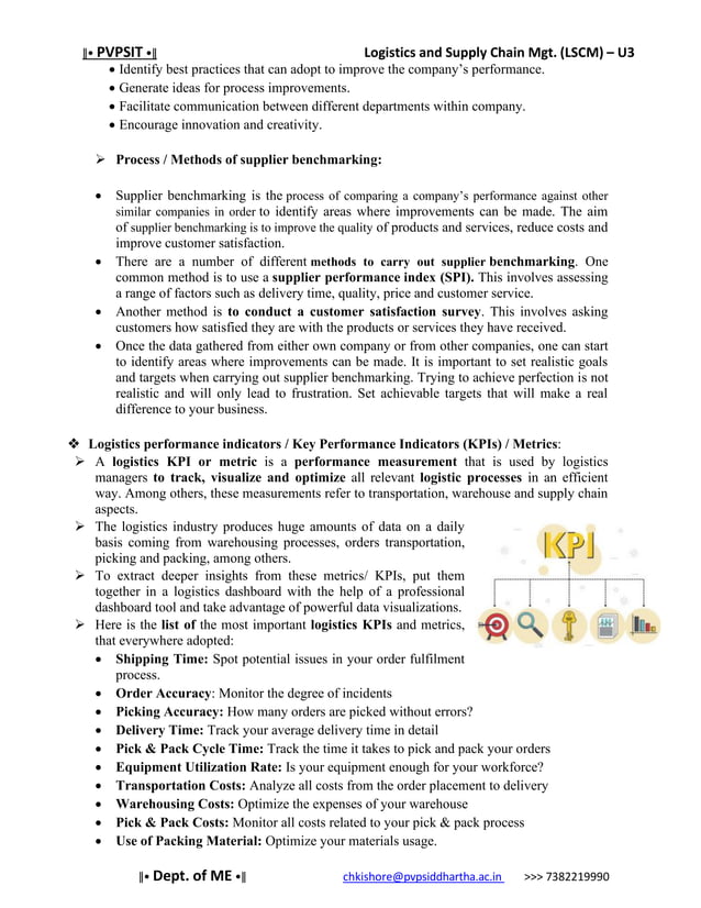 LSCM U3 NOTES FEB2022_23 - Copy.pdf | Logistics and Transportation ...
