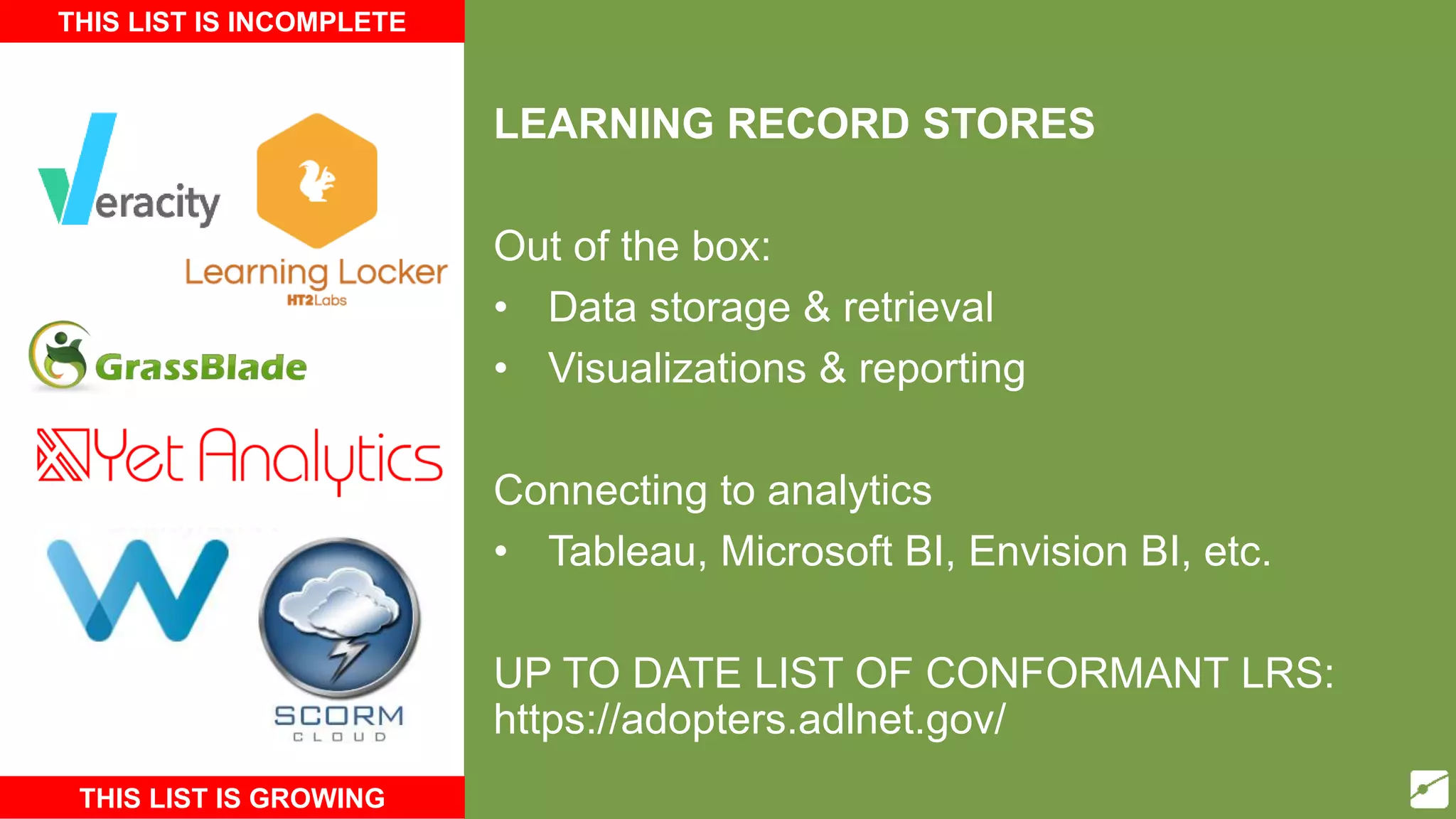 LSCon 407 Building the xAPI Learning Ecosystem of Your Dreams | PPT