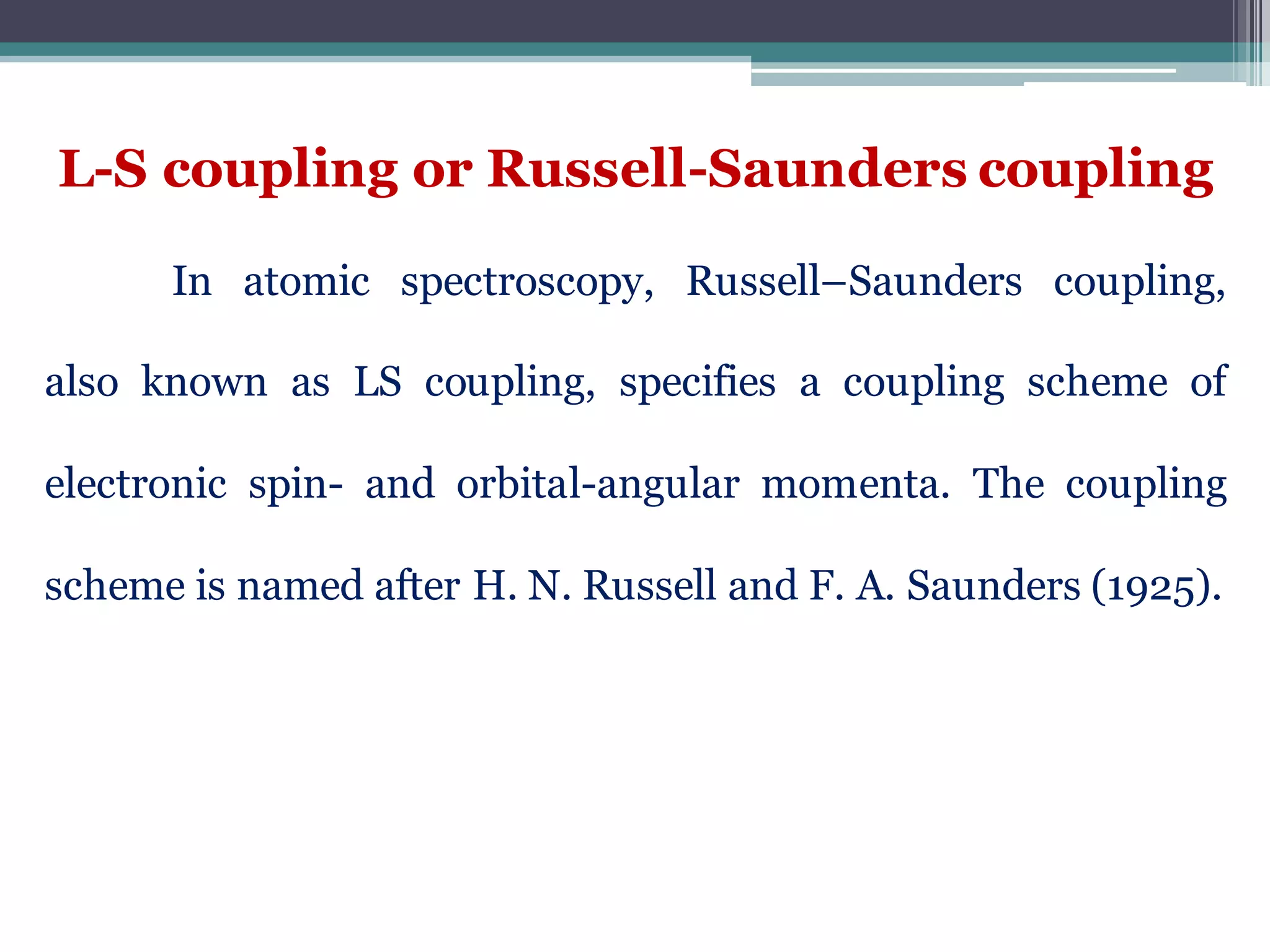 LS coupling | PDF