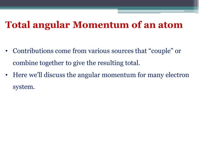 LS coupling | PDF | Chemistry | Science