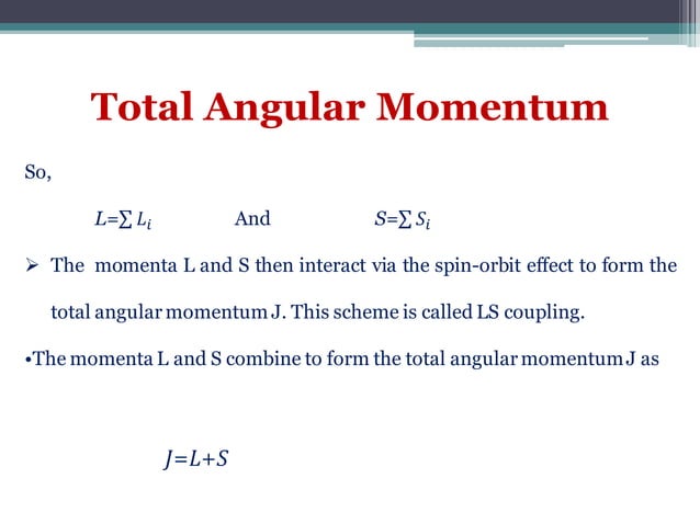 LS coupling | PDF | Chemistry | Science