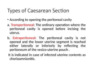 LSCS operation for pregnant mother types | PPTX