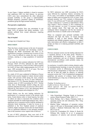 Lscs audit in a tertiary care center in mumbai to study indications and ...
