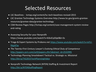 LSC Tech Baselines | PPTX