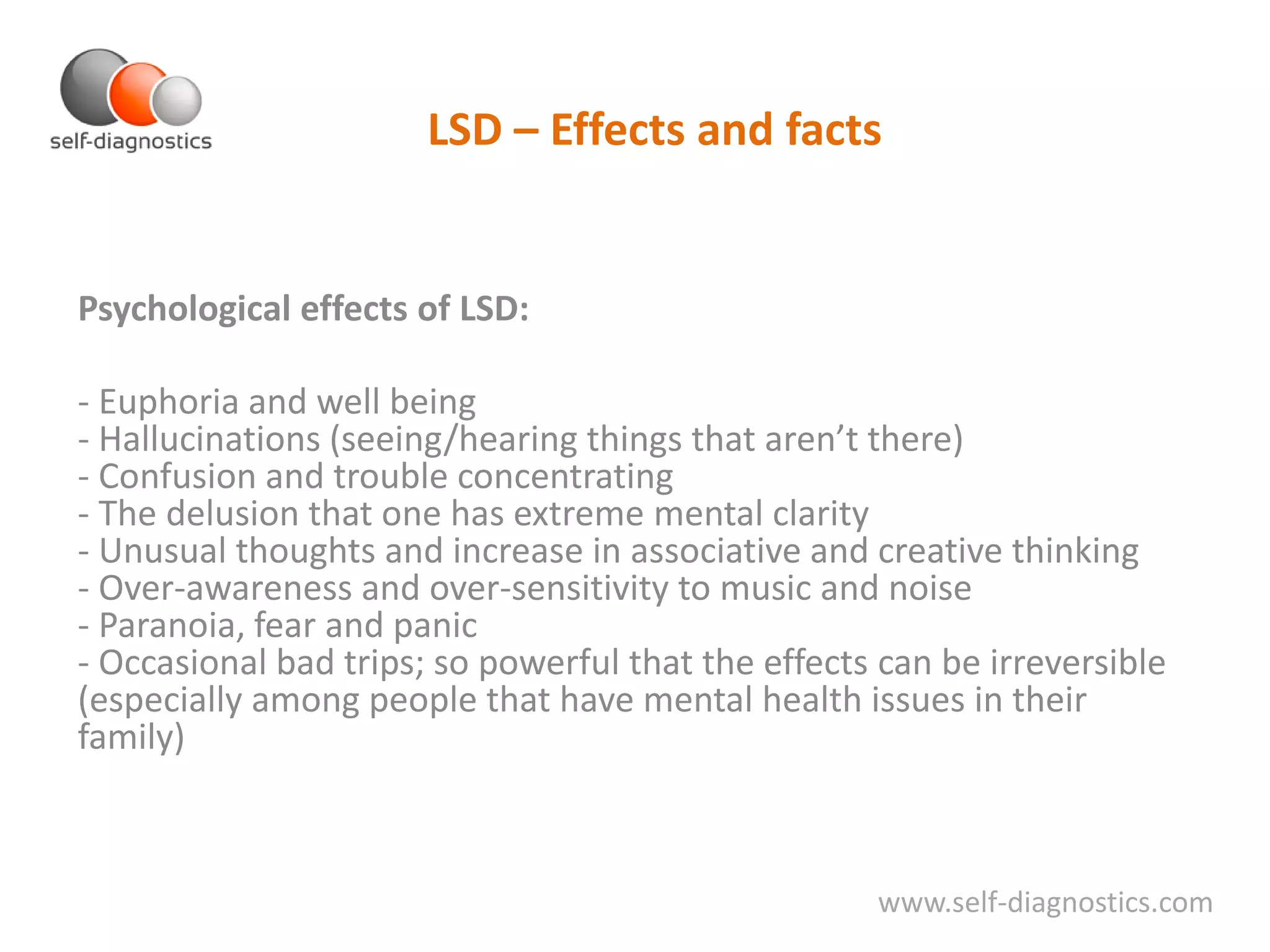 LSD - effects and facts | PDF