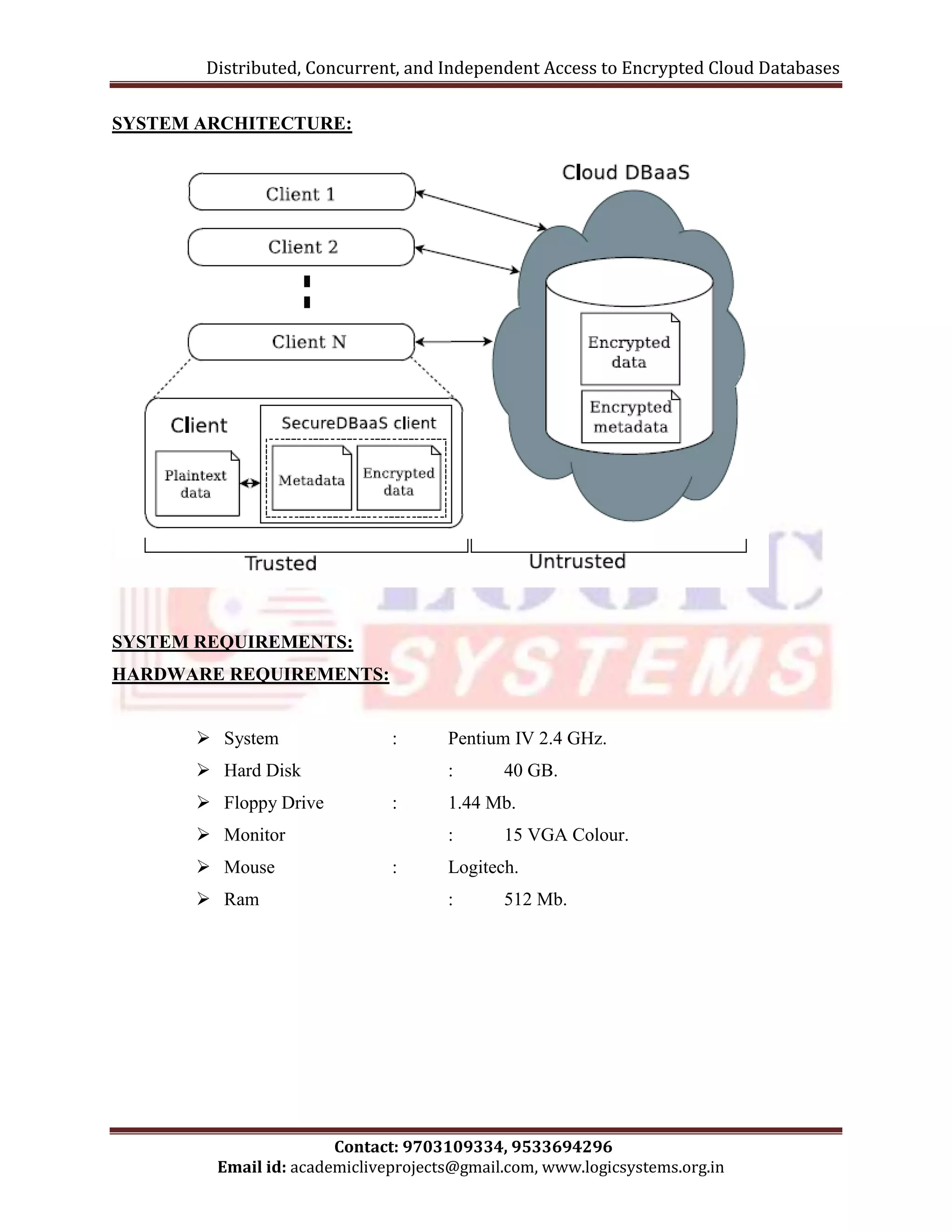 distributed, concurrent, and independent access to encrypted cloud databases | DOCX | Databases ...