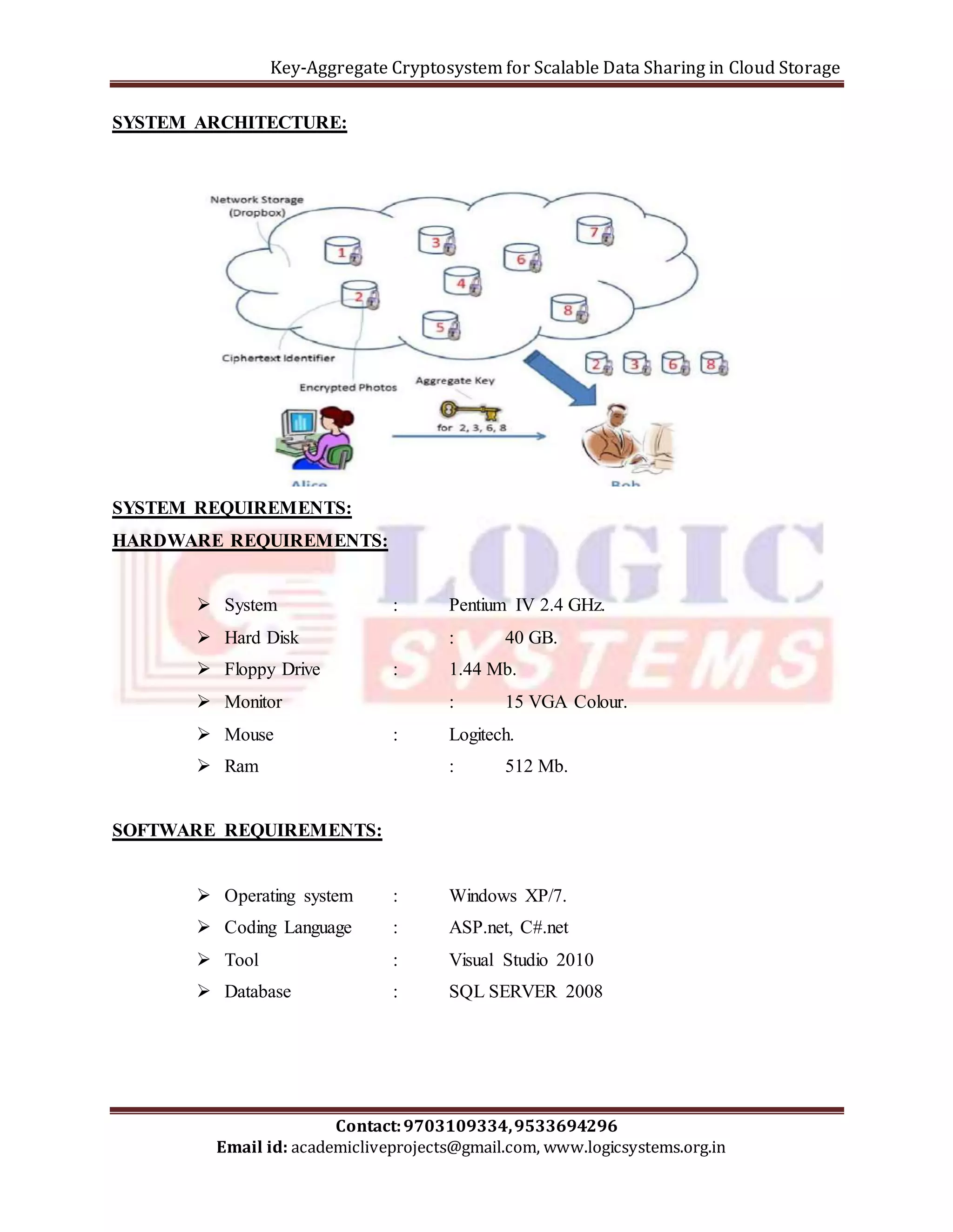 key-aggregate cryptosystem for scalable data sharing in cloud storage | PDF