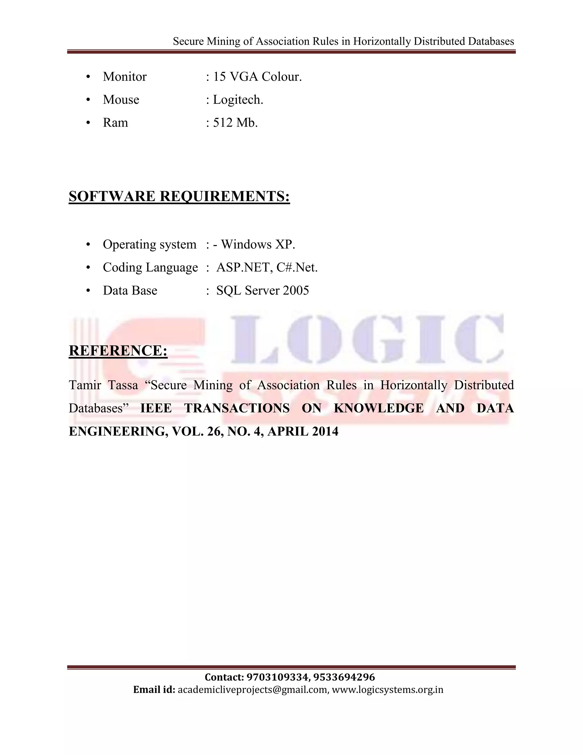 Secure Mining Of Association Rules In Horizontally Distributed Databases Pdf