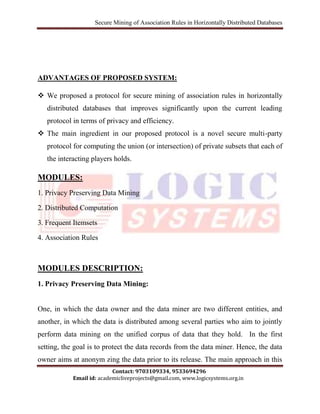secure mining of association rules in horizontally distributed databases | PDF