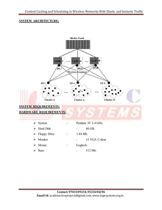 content caching and scheduling in wireless networks with elastic and inelastic traffic | DOCX ...