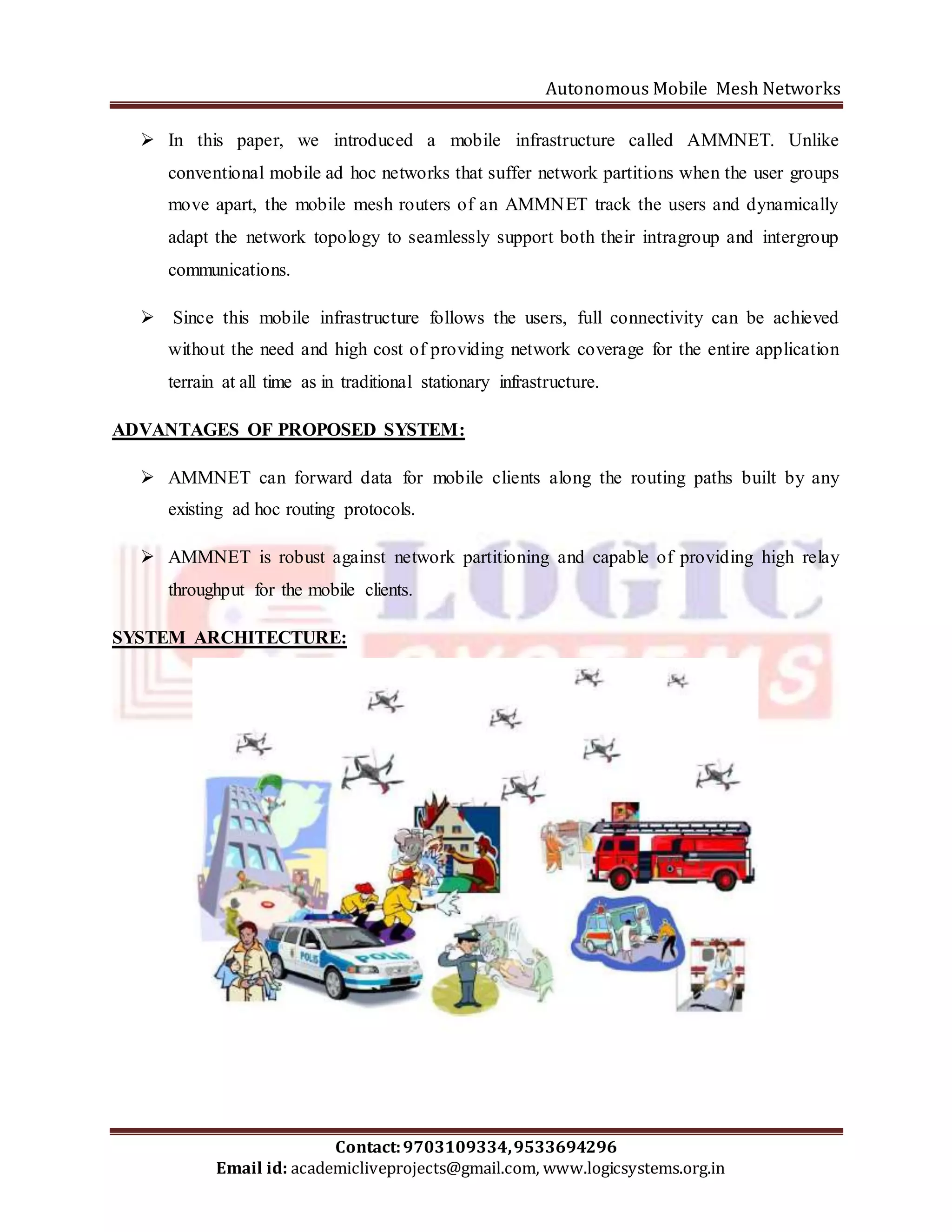 autonomous mobile mesh networks | DOCX | Computer Networking | Computing