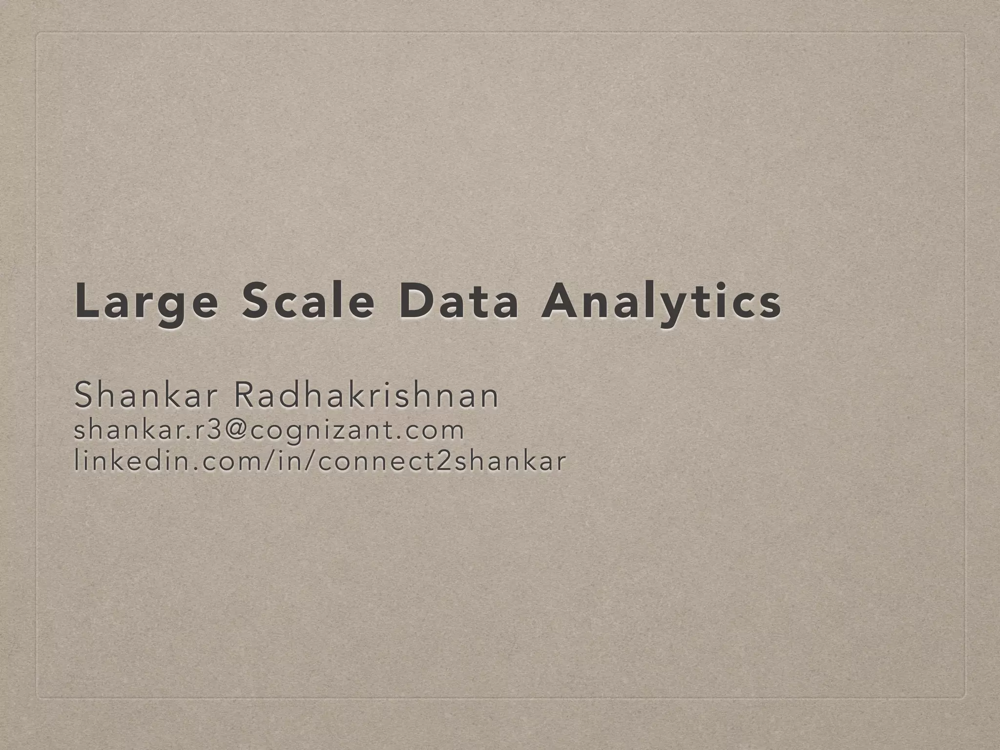 Large Scale Data Analytics | PDF