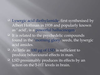 LSD & Barbiturate Use Disorder- Psychoactive Substance Use Disorder | PPT