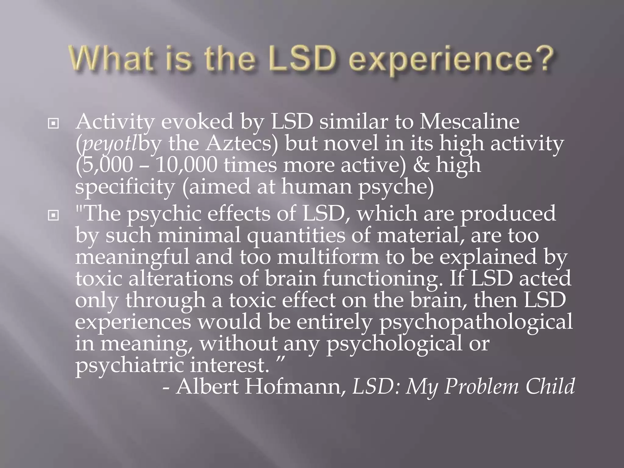 LSD Presentation | PPTX