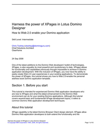 Harness the power of XPages in Lotus Domino | PDF | Web Development | Internet