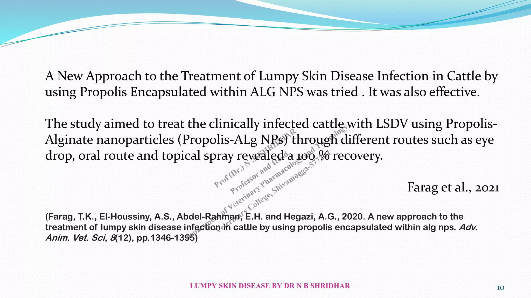 LUMPY SKIN DISEASE : AN UPDATE ON TREATMENT AND VACCINATION | PDF
