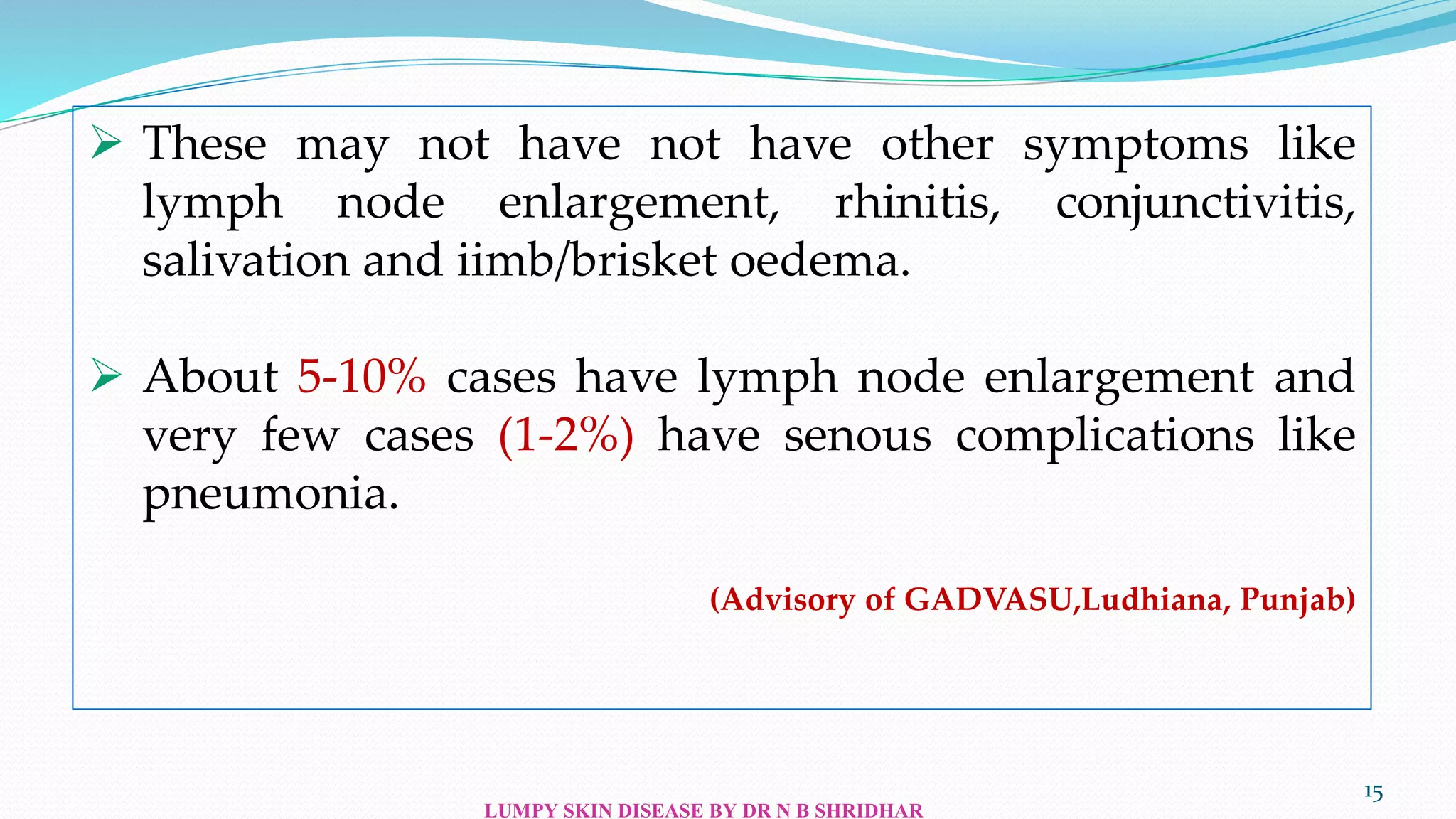 LUMPY SKIN DISEASE : AN UPDATE ON TREATMENT AND VACCINATION | PDF