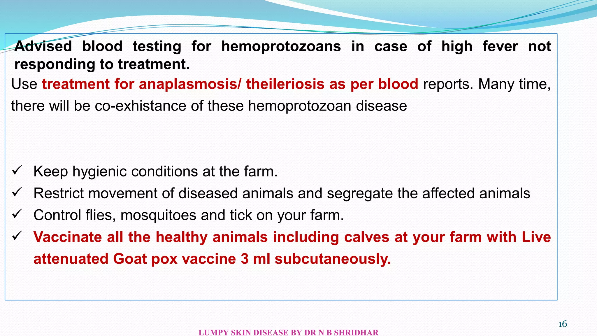 LUMPY SKIN DISEASE : AN UPDATE ON TREATMENT AND VACCINATION | PDF