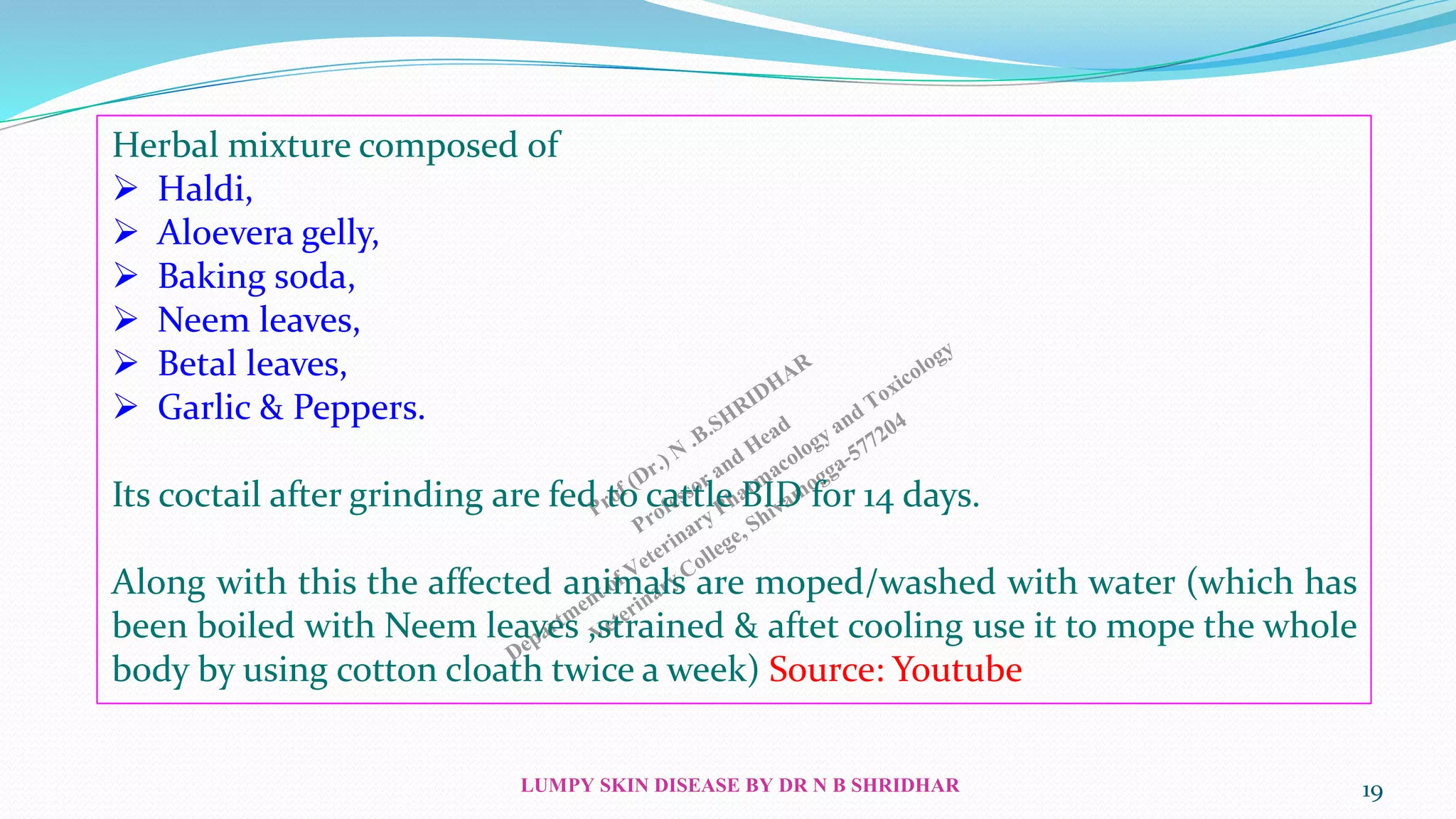 LUMPY SKIN DISEASE : AN UPDATE ON TREATMENT AND VACCINATION | PDF