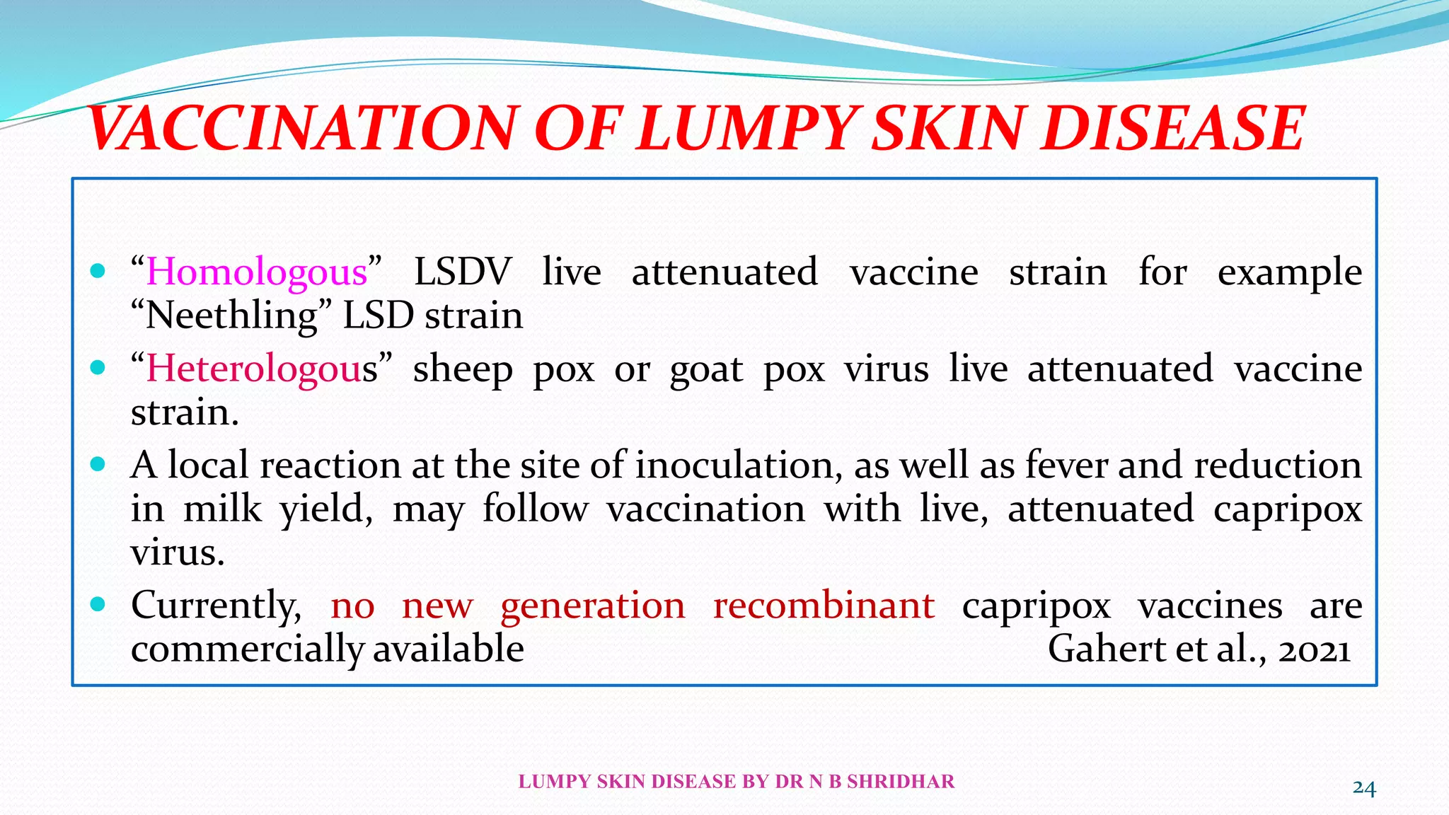 LUMPY SKIN DISEASE : AN UPDATE ON TREATMENT AND VACCINATION | PDF