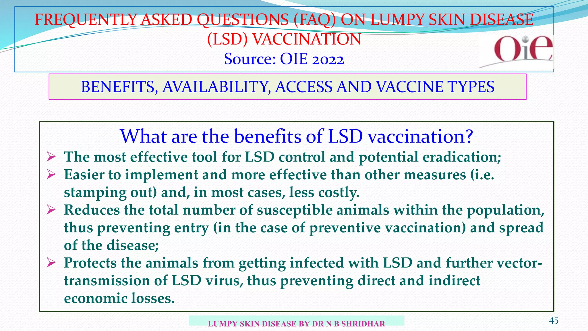 LUMPY SKIN DISEASE : AN UPDATE ON TREATMENT AND VACCINATION | PDF