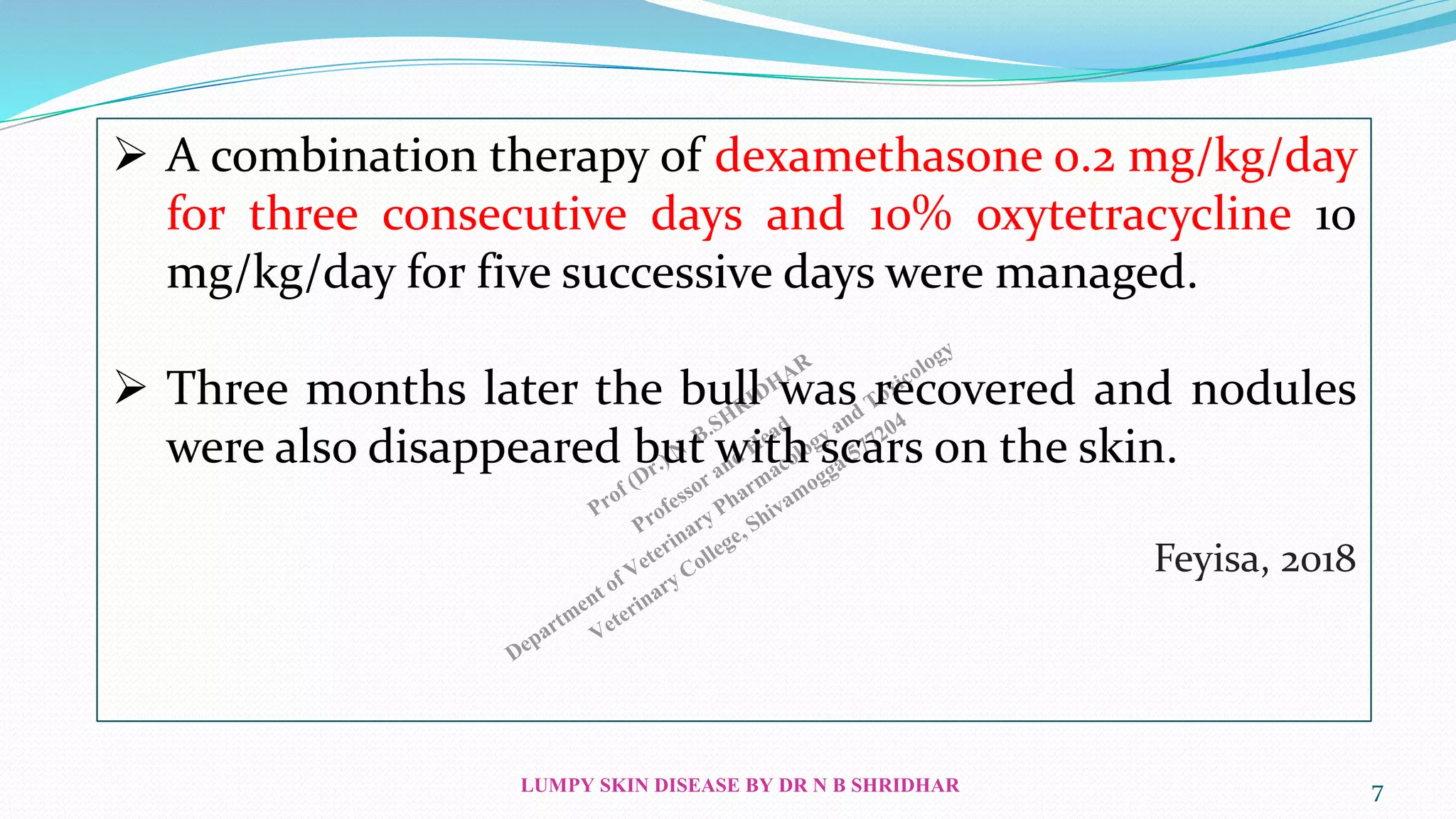 LUMPY SKIN DISEASE : AN UPDATE ON TREATMENT AND VACCINATION | PDF