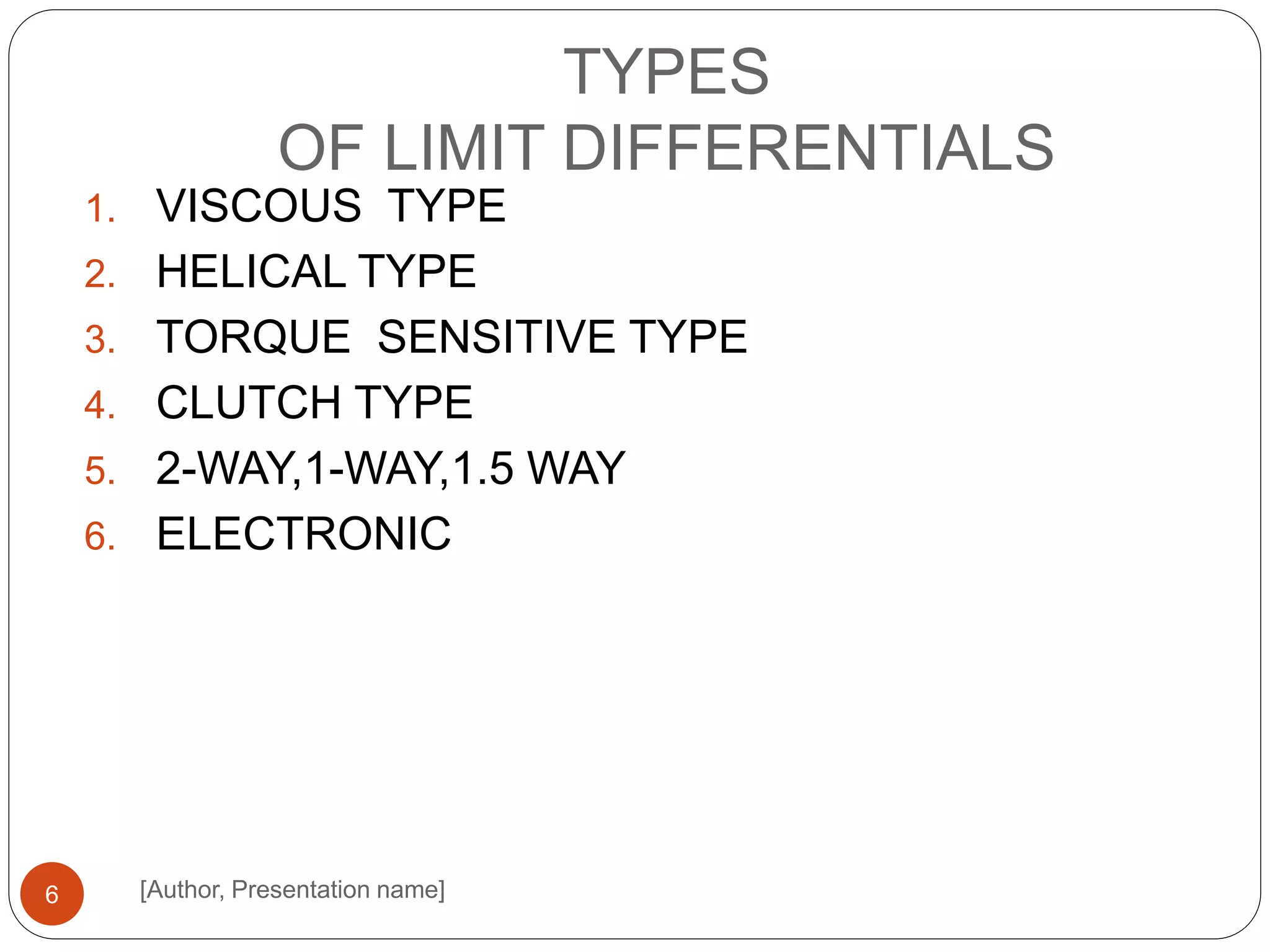 Limited slip differential | PPTX