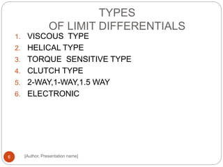 Limited slip differential | PPTX