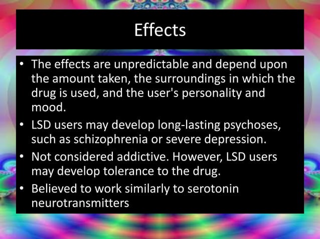 LSD: The Basics | PPTX | Pharmaceutical Drugs | Medical Health