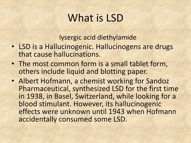 Lsd presentation | PPTX | Illegal Drugs, Tobacco, eCigarettes, Vaping ...