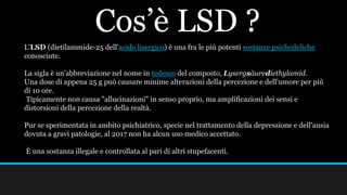 LSD, gli effetti | PPTX