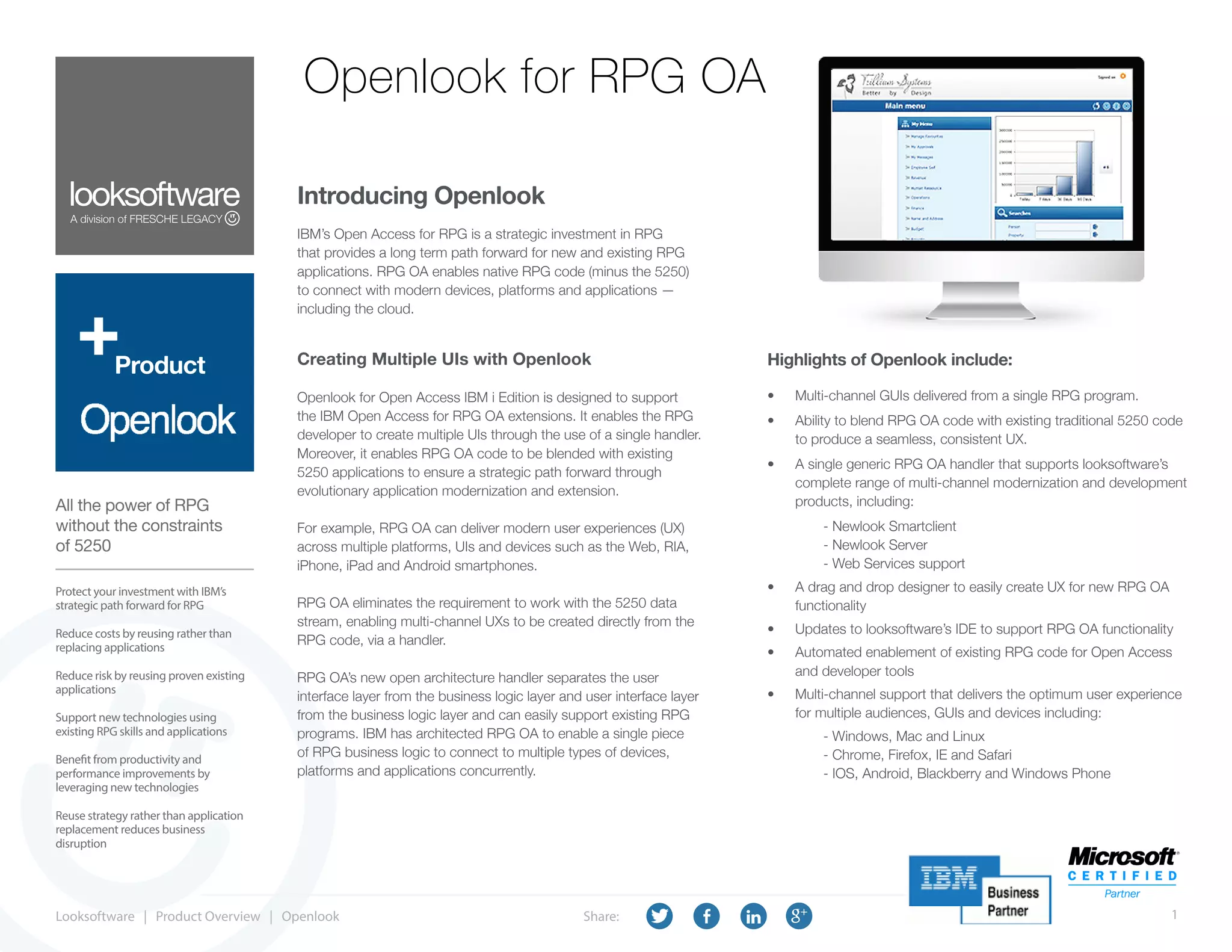 Datasheet: Openlook | PDF