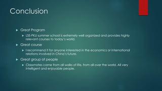 LSE-PKU Summer School Review | PPTX