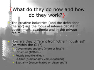 Introduction to the Creative Industries | PPT