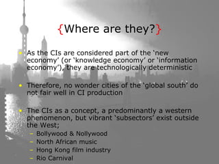 Introduction to the Creative Industries | PPT